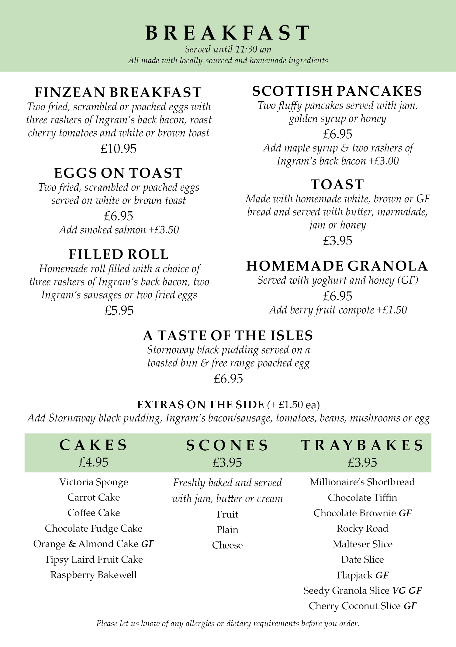 Farm Shop Menu – Finzean Estate